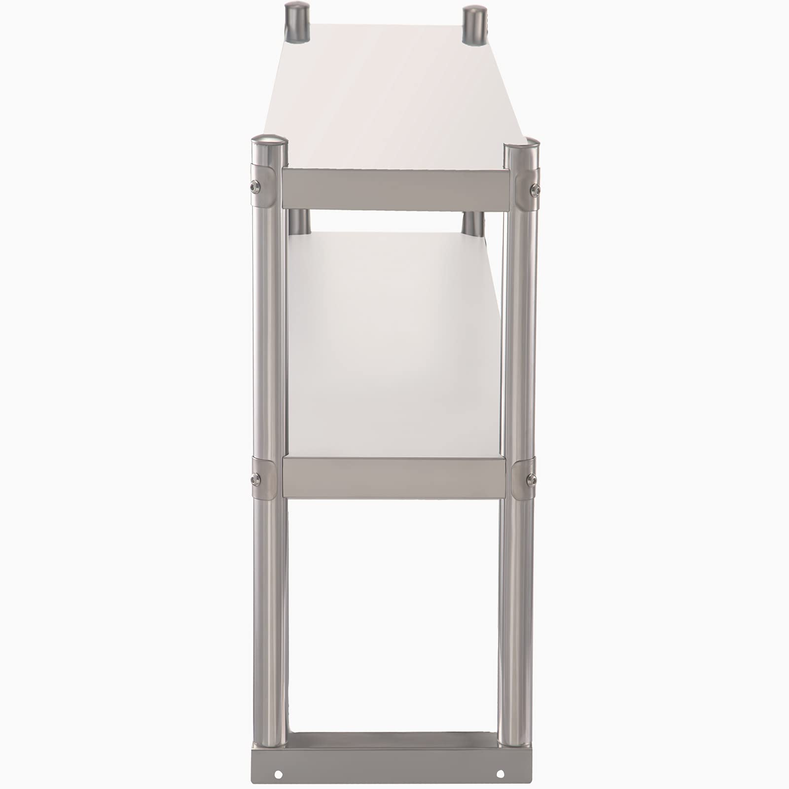 VEVOR Double Overshelf, Double Tier Stainless Steel Overshelf, 60 in. Length x 12 in. Width Double Deck Overshelf, Height Adjustable Overshelf for Prep & Work Table in Kitchen, Restaurant and Workshop