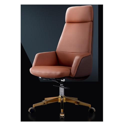 LNYHLXS Genuine Leather Office Chairs Swivel Chairs That Sit for Long Periods of Time Without Fatigue
