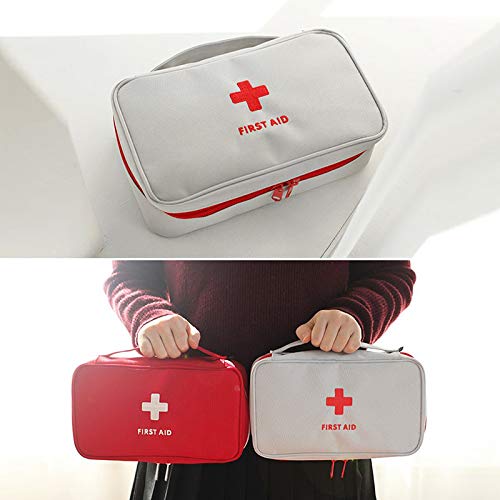 First Aid Bag - First Aid Kit Bag Empty for Home Outdoor Travel Camping Hiking, Mini Empty Medical Storage Bag Portable Pouch (Red)