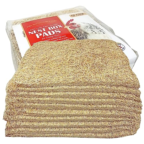 Pecking Order Nest Box Pads (10 Pack) - Made from Excelsior Wood Fibers