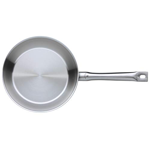 WMF Frying pan uncoated Ø 28cm Gourmet Plus Made in Germany Pouring Rim Stainless Steel Handle Cromargan Stainless Steel Suitable for Induction Dishwasher-Safe