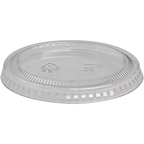 Dixie Foods Plastic Portion Cup Lid, 0.3" x 2.6" x 2.9", Clear