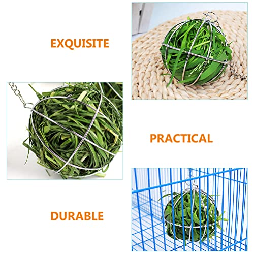 LUOZZY 2Pcs Hanging Bunny Hay Feeding Balls Rabbit Hay Feeder Balls Pet Cage Hay Feeder for Rabbits Bunnys