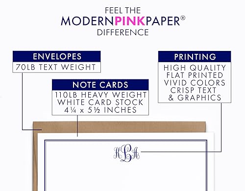 Monogrammed Stationary cards, Monogram Stationery Set, Monogrammed Note Cards, Monogrammed Gifts for Women, Your Choice of Colors and Quantity