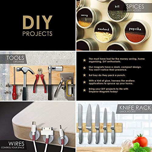DIYMAG 3MM-Mix 100 Piece Refrigerator Magnets for Office, Hobbies, Crafts and Science, Small Round Disc Magnets, Push Pin Magnets, Fridge Magnets, Whiteboard Magnets