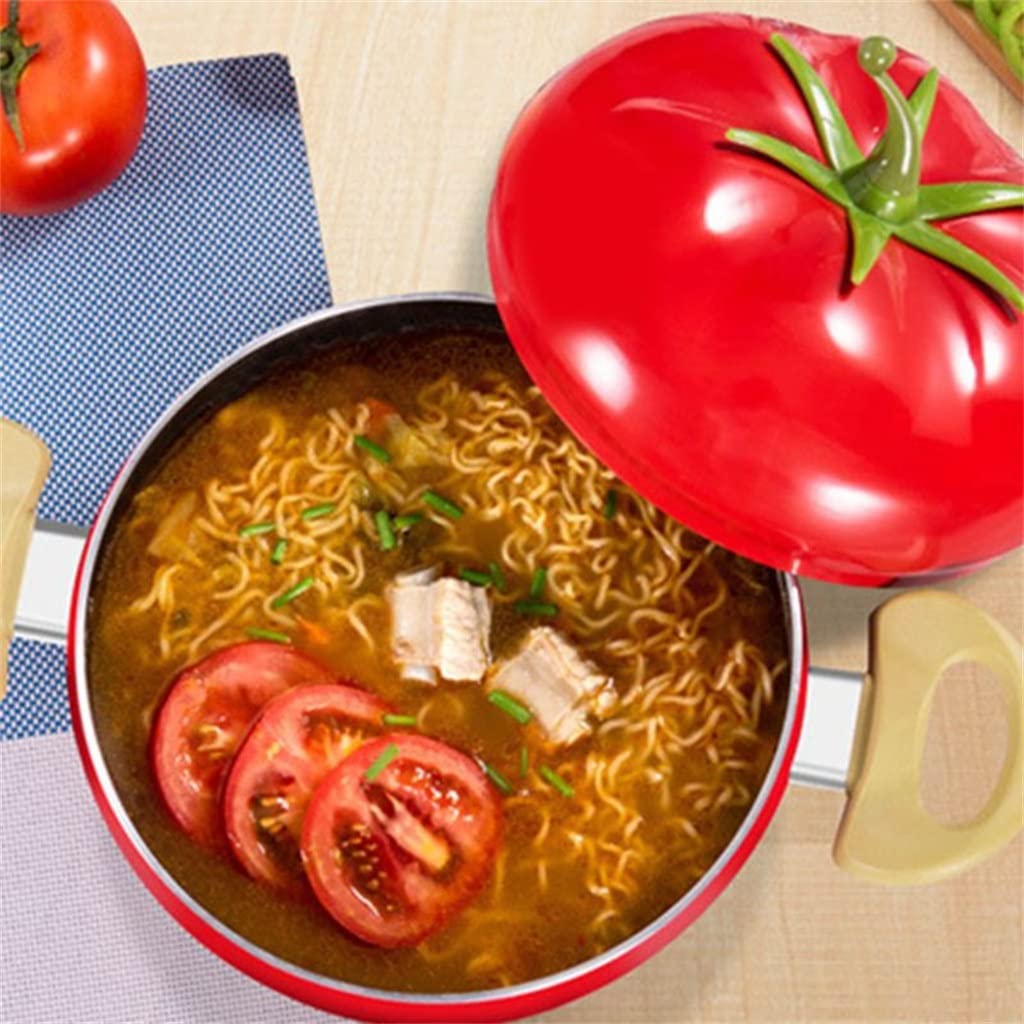 DHTDVD Tomato Stockpot Frying Pan Nonstick Cooking Pot Color Saucepan Induction Cooker Aluminum Cookware