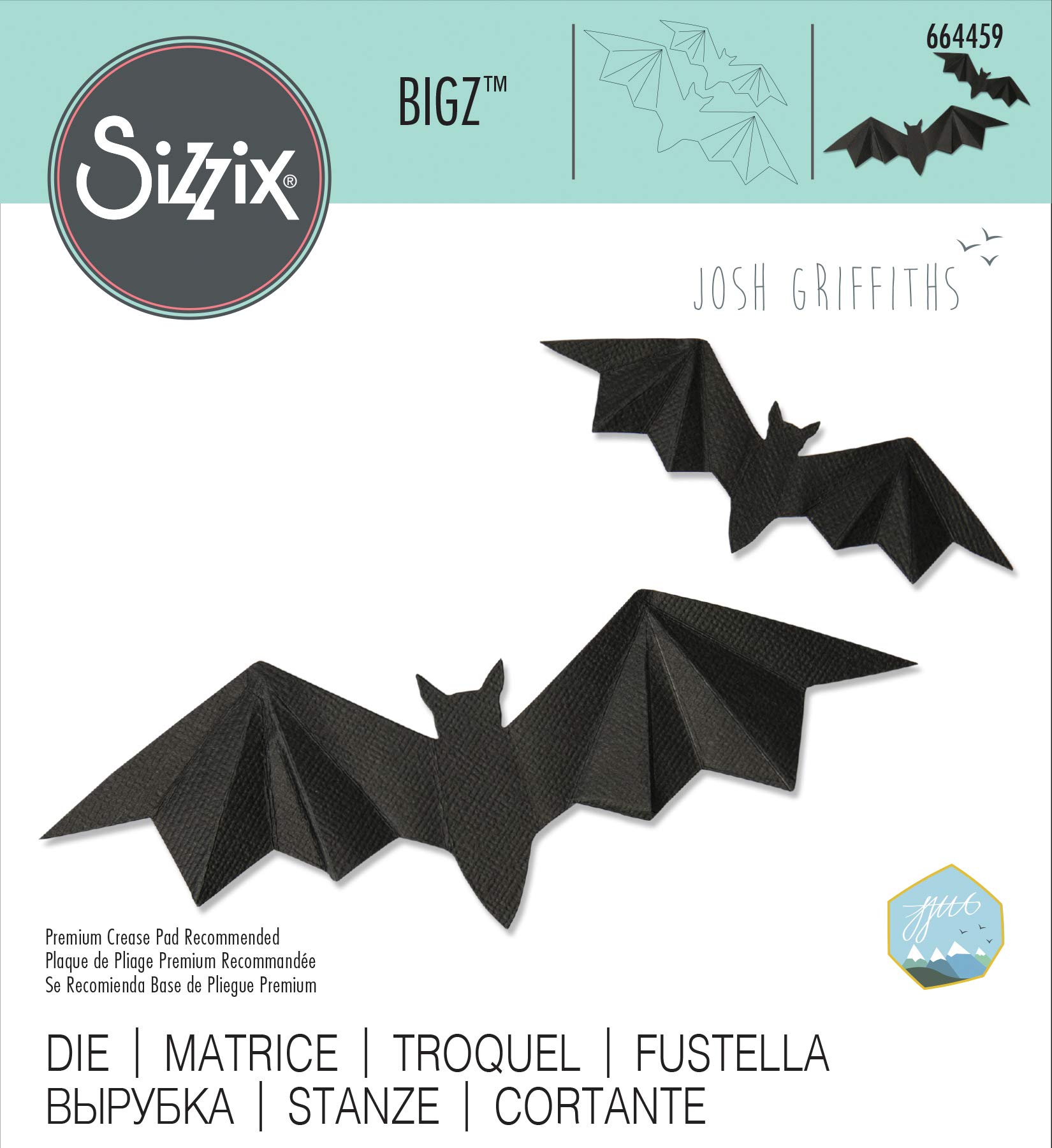 ELLISON SIZZIX BIGZ Dies Dimen, Dimensional Bats