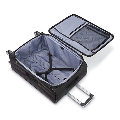 Samsonite Ascella X Softside Expandable Luggage with Spinners, Black, Checked-Large 29-Inch