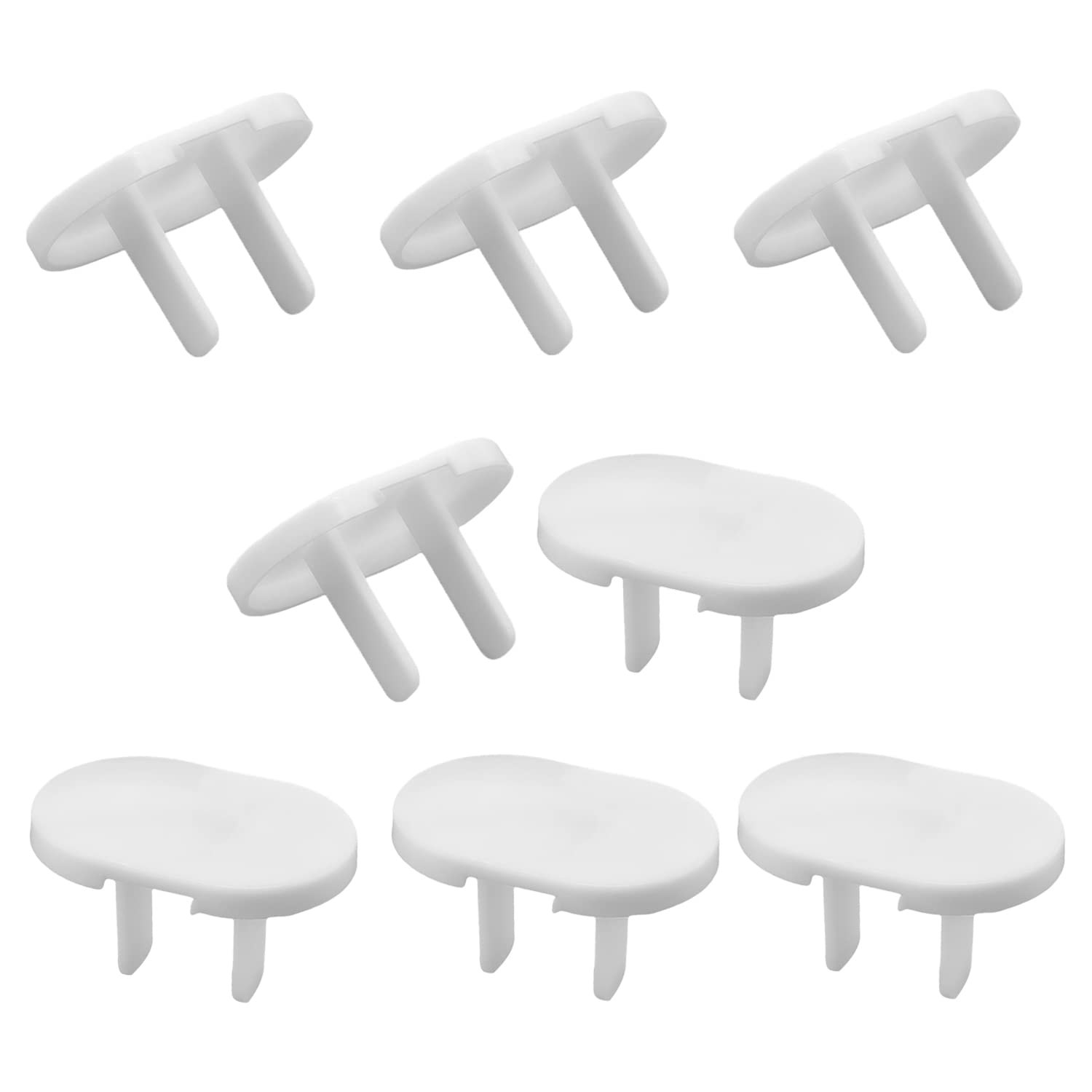 Fielect Outlet Plugs Covers Childproof Outlet Covers Protectors Electric Socket Cover Electrical Protector 2-Hole White 32Pcs