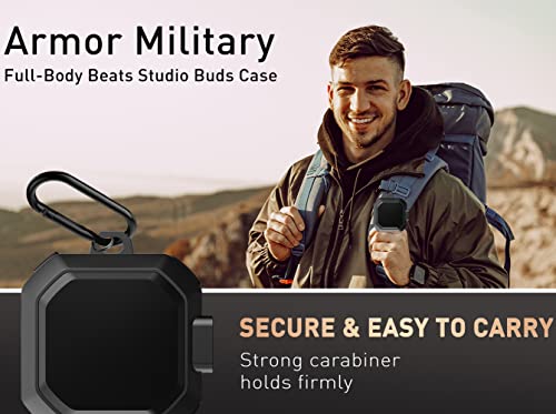 OTOPO Lock Case for Samsung Galaxy Buds 2 Pro/Galaxy Buds 2/Galaxy Buds Pro/Galaxy Buds Live Case with Cleaning Kit Men Women Protective Case Cover for Samsung Earbuds Case - Black