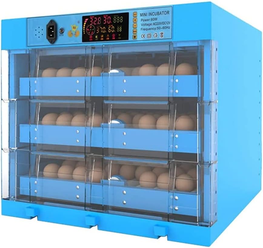 Fully Automatic Egg Incubator for Hatching 192 Eggs Automatic Turner Temperature Control Visible Screen Chicken Quail Duck Goose Turkey