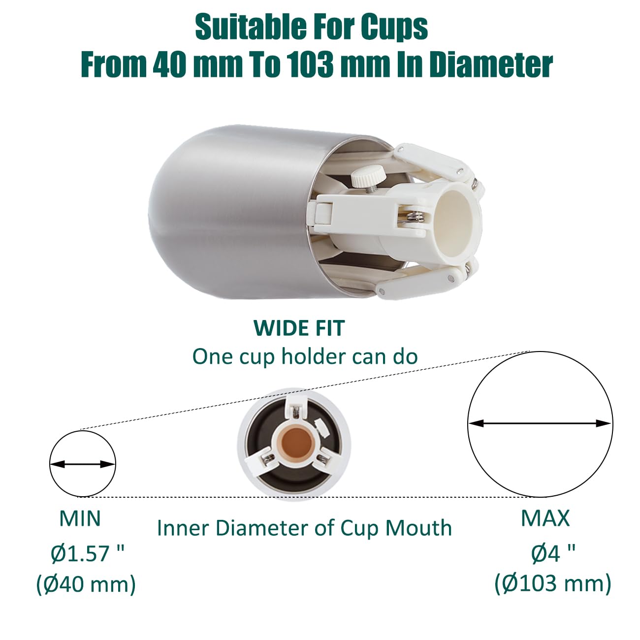 HHTHH 2 pcs Cup Turner Holder, Adjustable Tumbler Turner Inserts for 3/4 Inch and 1/2 Inch PVC Pipe, Cup Turner Foam Insert Fit 40 oz 30 oz 20 oz 10 oz All Tumblers