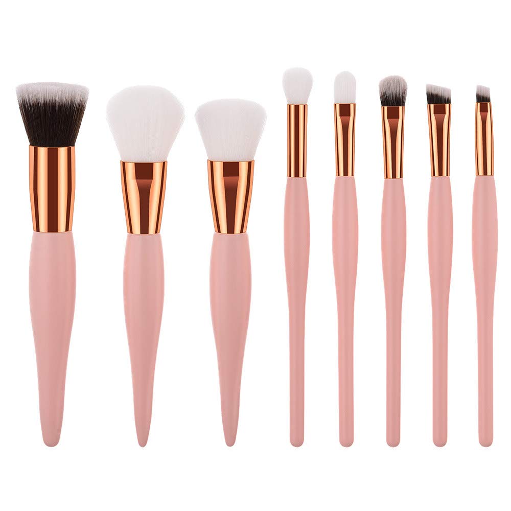 Hot Makeup Brushes Eyebrow Makeup Foundation Brush Tools Wooden 8PCS Cosmetic Brush Sets Eyeshadow Brush Girls Makeup Brushes