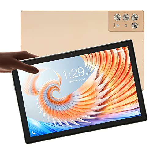 Dpofirs S30 Pro 10.1 Inch 4G WiFi Tablet, Octa Core 8GB 256GB Android 12 Touch Screen Tablets, 1960x1080 FHD, 8MP 16MP, 7000mAh Tablet PC for Home Office(Gold)