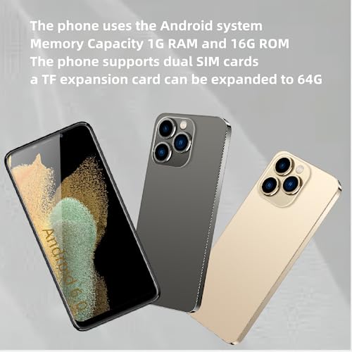 zsddzzy 6.11 inch Screen,E66,Unlocked Cell Phone,Dual SIM Card,1GB RAM,16GB ROM,Only Supports SIM Card Frequency Band of 3GWCDMA:850MHZ/2100MHZ,Android Smartphone(Black)
