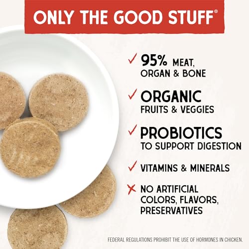 Stella & Chewy's Freeze Dried Raw Dinner Patties – Grain Free Dog Food, Protein Rich Chewy’s Chicken Recipe – 5.5 oz Bag