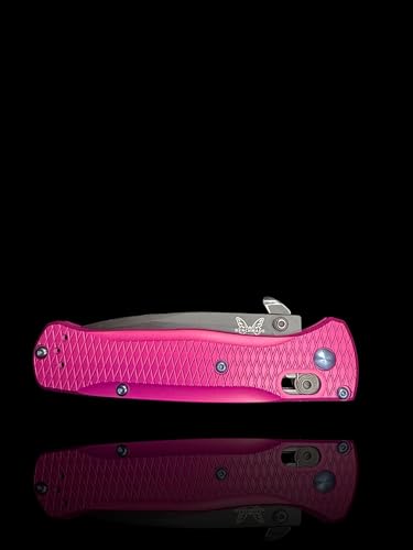 Hot Pink, Diamond, Billet Aluminum, Full Size Bugout, Scales, Gift for dad, Everyday Carry Knife Scales
