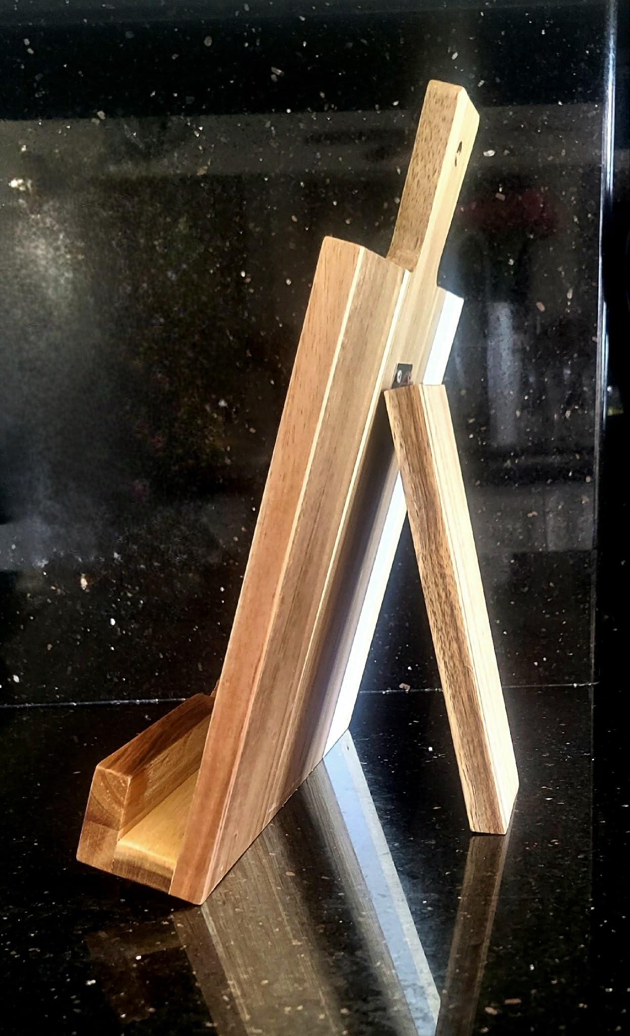 Marble and Acacia Bamboo Wood Recipe Book/Tablet Stand