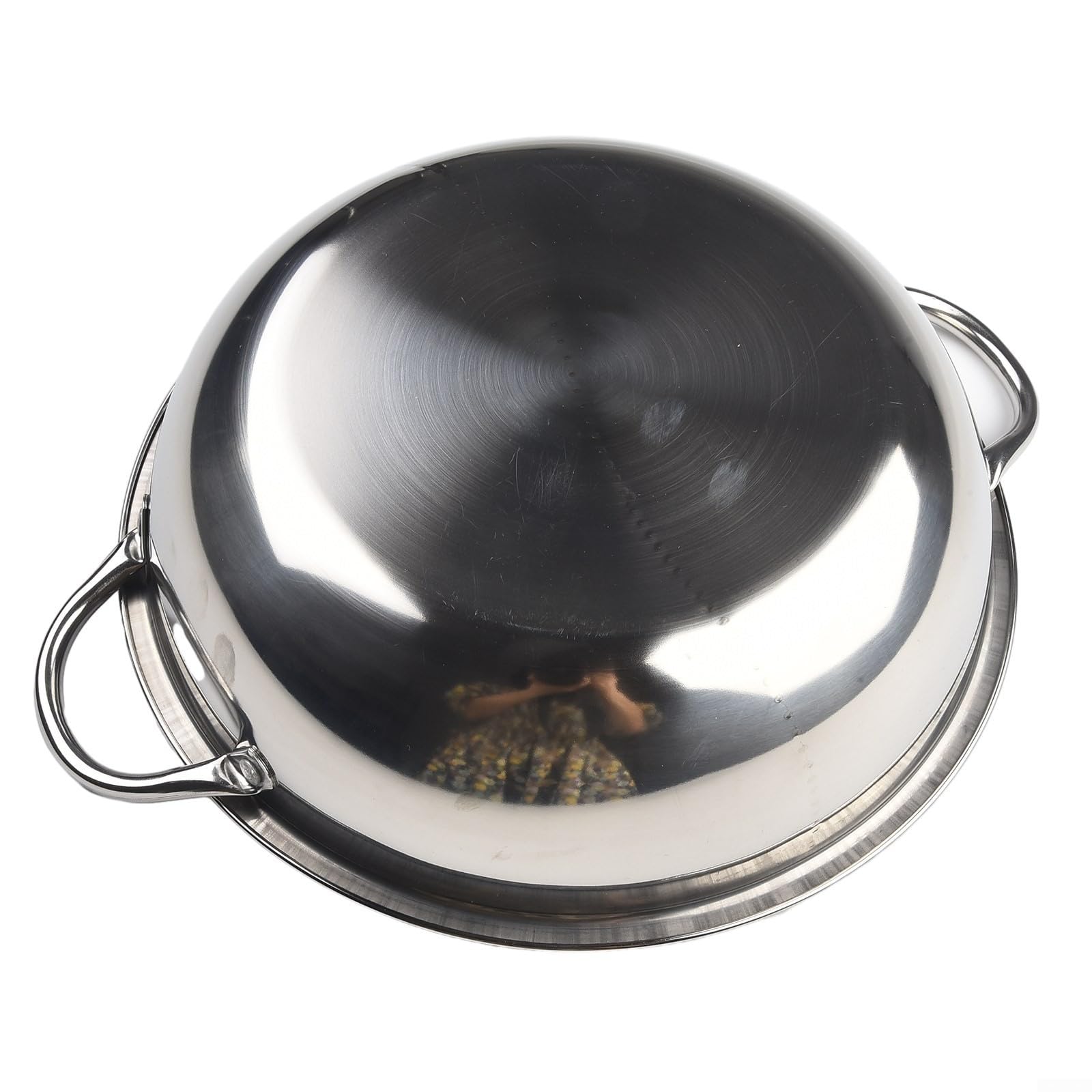 Hot Pot 28cm Stainless Steel Shabu Hot Pot Twin Divided Cookware for Induction Cooktop Gas Stove(28cm)