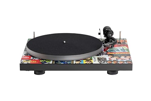 Pro-Ject Debut III Turntable - The Beatles Singles, Limited Edition Beatles Record Player, 8.6″ S-Shaped Aluminium Tonearm, Ortofon 2M Red Cartridge, Beatles Memorabilia Vinyl Player - High Gloss