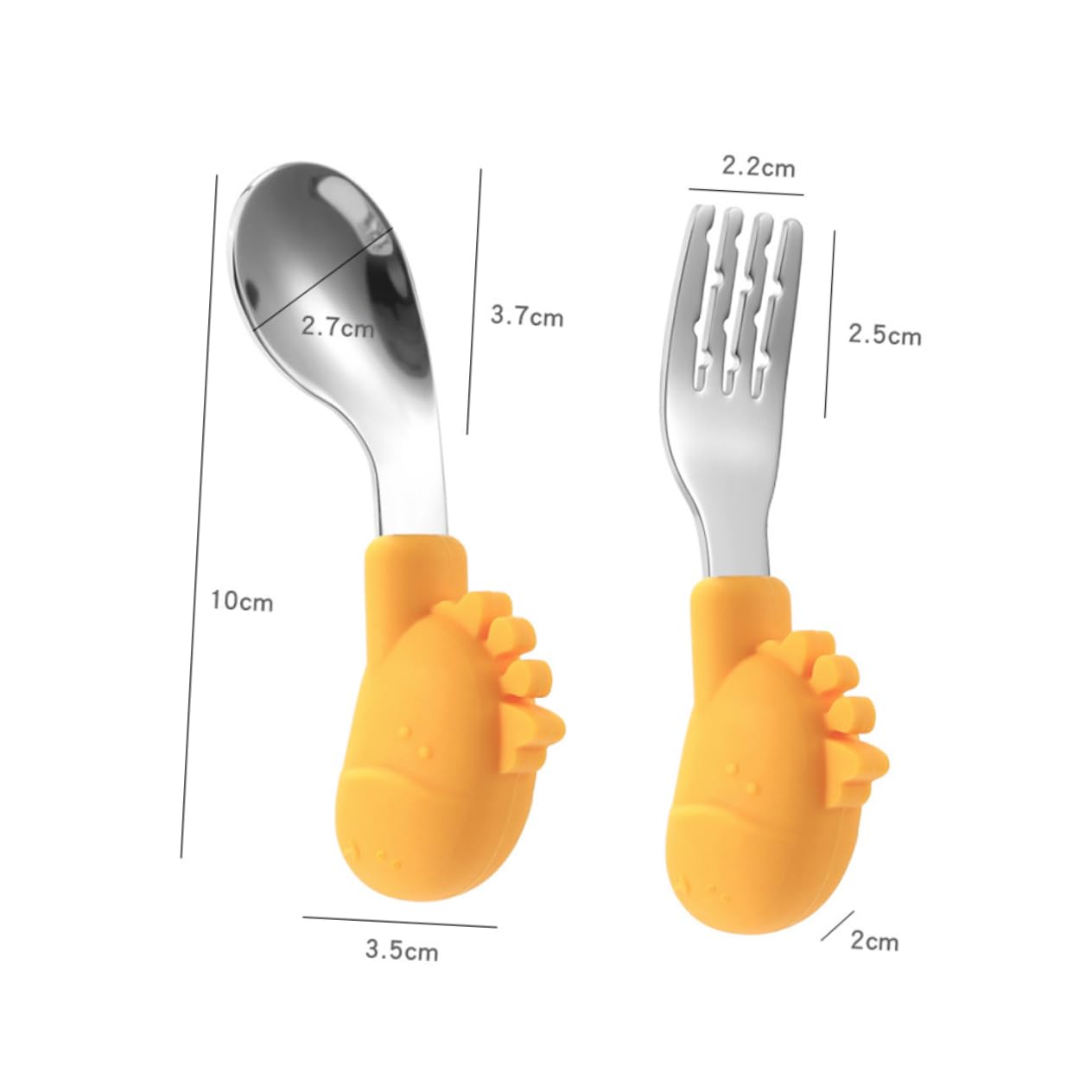 HEMOTON 1 Set Spoon and Fork Flatware Set Portable Utensils Spoons Training Spoon Essential Forks Spoons Fork Deer
