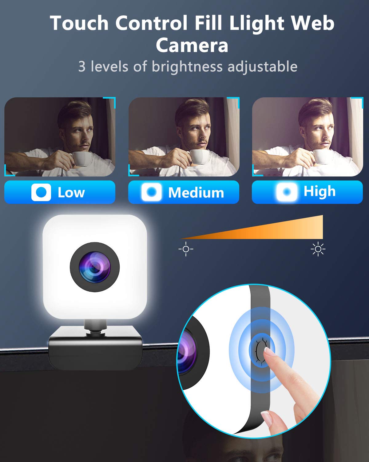 DUOLZ 1080P Webcam with Microphone, Full HD Web Cam for PC/MAC/Laptop/Desktop, Plug and Play USB Web Camera,Streaming Webcam for YouTube,Skype,Zoom,Xbox One Video Calling,Studying and Conference