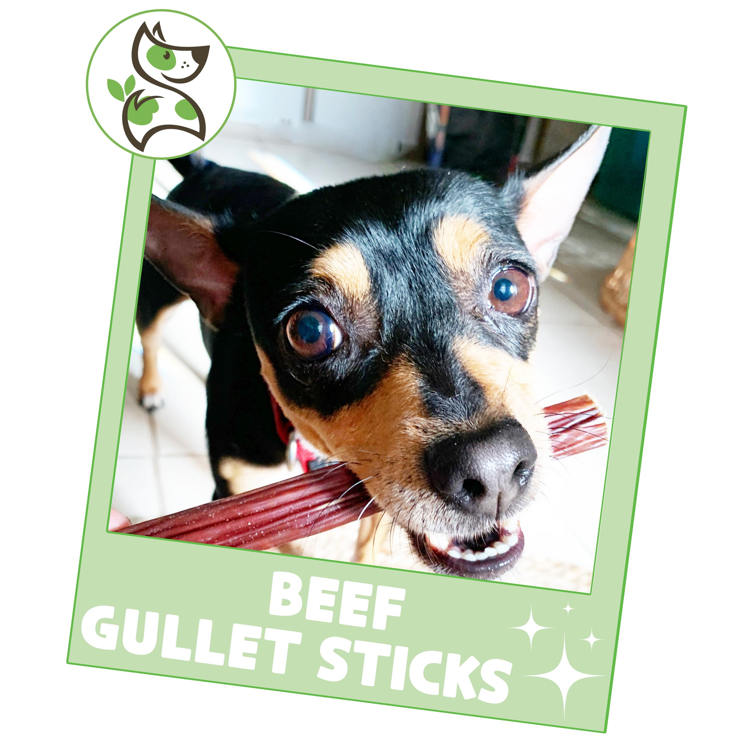 Nature Gnaws Beef Gullet Sticks for Dogs 5-6" (8oz) - Natural Beef Jerky Stick Dog Chew Treats - Rawhide Free