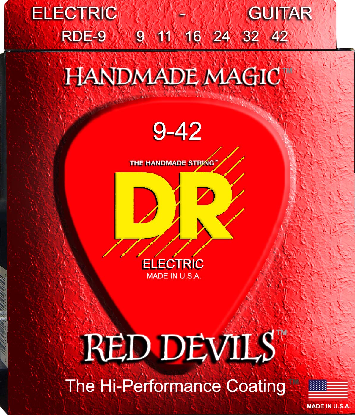DR Strings Red Devils - Extra-Life Red Coated Electric 9-42