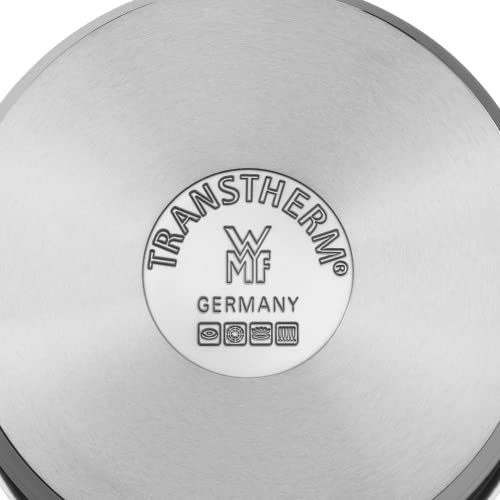 WMF sauce pan Ø 16 cm approx. 1,4l Function 4 Inside scaling lid - pour off or decant liquids without spilling to keep your dishes and cooker clean. Made in Germany hollow side handles glass lid Cromargan stainless steel brushed suitable for all stove top