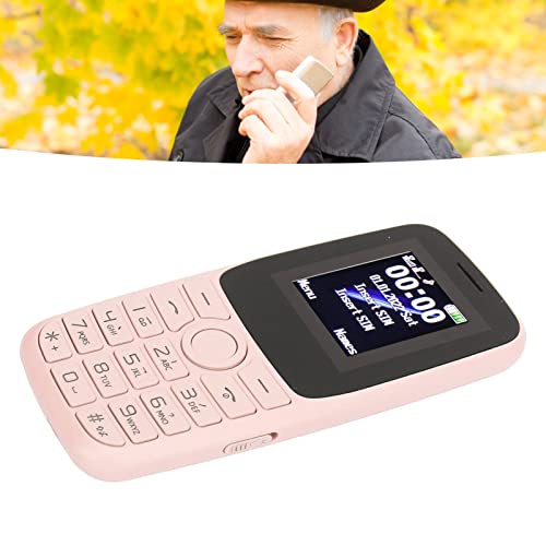 Zyyini Senior Cell Phone, 2G GSM, High Volume Unlocked Basic Mobile Phone, 2.4 Inch Large Screen, Dual SIM Supported, Big Buttons Unlocked Cellphone for Elderly Parents Gift (Pink)