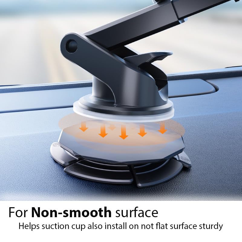 faetob 2 Pack Dashboard Mounting Pad Disk for Suction Cup Phone Mount, Adhesive Sticky Phone Holder Disc Replacement for Curve Textured Car Dashboard