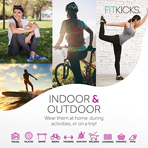 FITKICKS Crossovers Active Footwear, Foldable Shoes, Medium, Black