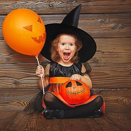Nenrte Witch Hat, hanging witch hats, Halloween Witch Hats Decorations, Halloween Black Witch Hat Witch Cap Costume Accessory for Halloween Christmas Party(8pcs)