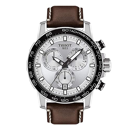 Tissot mens Supersport Stainless Steel Casual Watch Brown T1256171603100