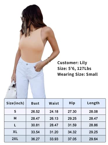 REORIA Womens Sexy Sleeveless Halter Neck Racer Back Leotard High Waist Thong Bodysuits Tank Tops Dark Green Medium