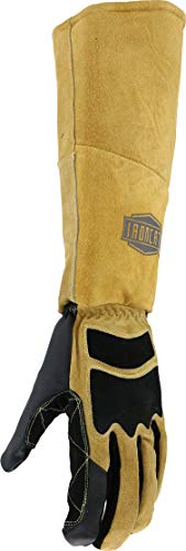 IRONCAT 9070LHO Goat and Cow Stick Welding Glove -Medium, Pre-Curved Fingers, Kevlar Thread, Climax Aerogel Insulation , Tan