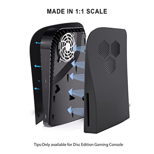 PS5 Console Face Plates,Playstation 5 Accessories with Fan Vents Faceplate,with Dust Filter for Cooling Vents,Shockproof ABS Shell Cover Case - Disc Edition