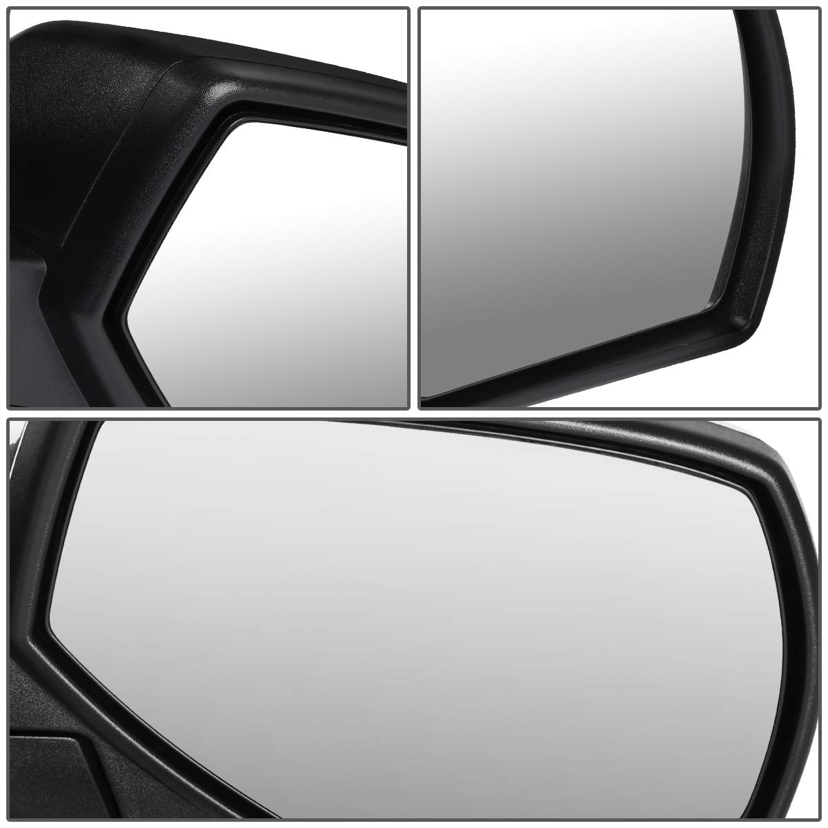 DNA Motoring TWM-050-T111-BK-R Right Side Powered+Heated Foldable Rear View Towing Mirror Compatible With 14-18 Silverado/Sierra 1500