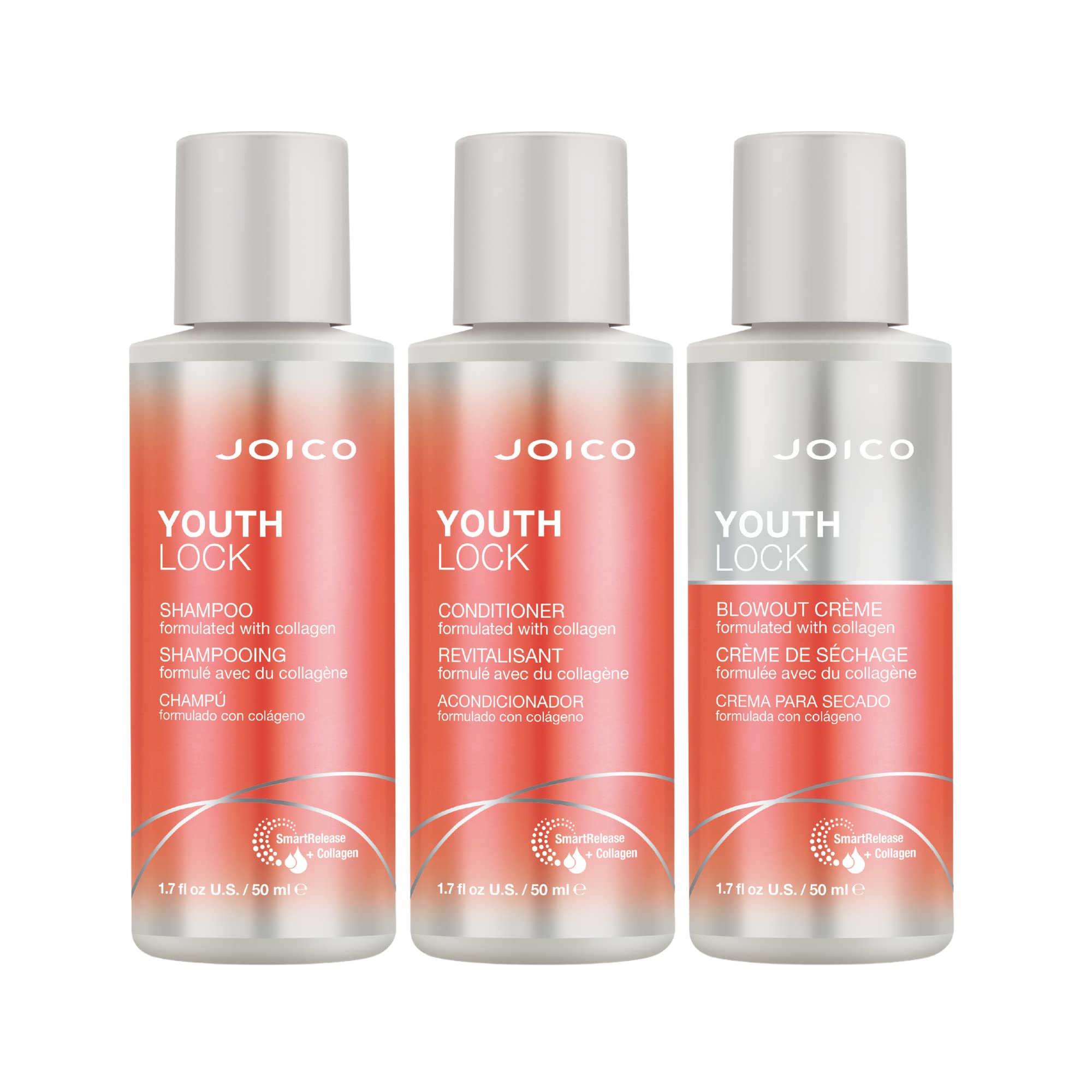 Joico Youthlock Shampoo Conditioner Blowout CrĂšme Mini Set