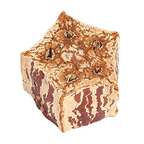 Pssopp Bird Chewing Blocks Toy,Decorative Dried Nut Wood Bird Block Toys Decorative Five Pointed Bird Toy for Bird Supplies Hamsters Totoros Rabbits