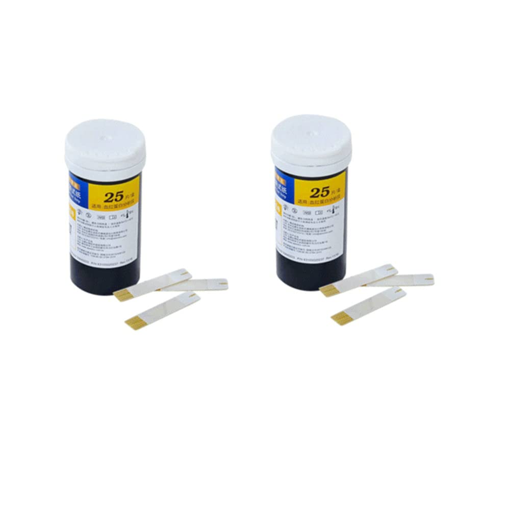 Healthcaretuye Hb Hemoglobin Meter Hemoglobin Analyzer Hemoglobin Test Kit Meter Anemia Monitor + 50 Test Strips + 50 Lancets (50pcs Test Strips + 50pcs Lancets)