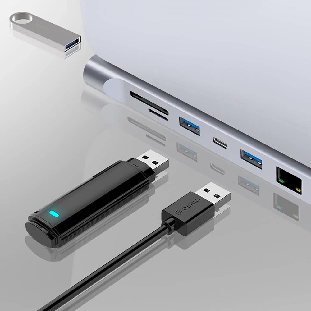 KXDFDC 12 in 1 USB C Hub Laptop Docking Station Type-C to Dual -Compatible/VGA/USB 3.0 Hub/PD/RJ/Micro-SD/TF Card Dock Adapter