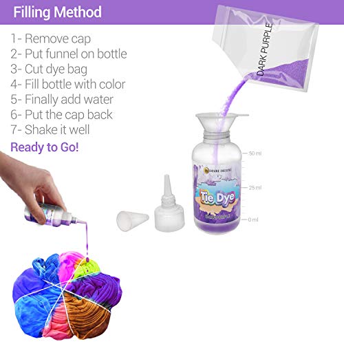 Desire Deluxe Tie Dye Kit – Set of 18 Colours Ink Tie-Dye Kits for Dyeing Fabric, Clothes – Creative Art Craft Games Activity for Kids & Adults