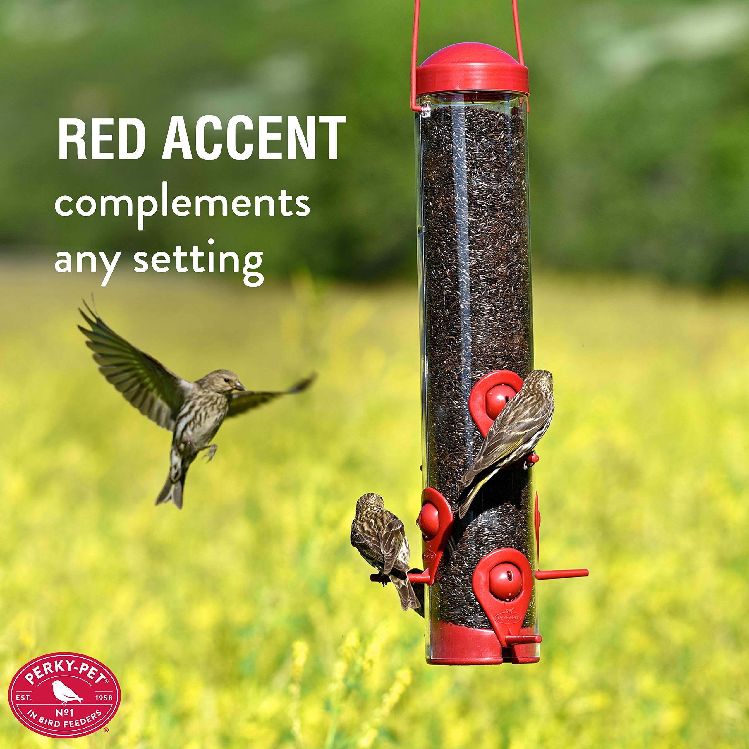 Perky-Pet 3264 Red Wild Bird and Finch Feeder