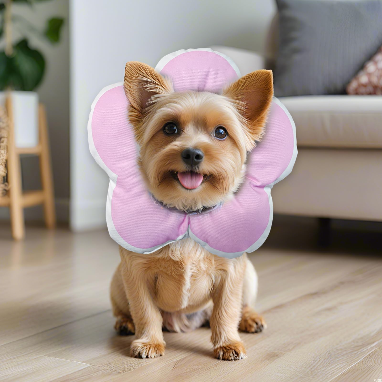 LOVITIANCE Dog Cones for Small Dogs,Comfortable Adjustable Soft Dog Cone After Surgery,Soft Protective Recovery Cone for Dogs and Cats,Washable Dog Elizabethan Collar Stop Licking Wounds (Pink, S)