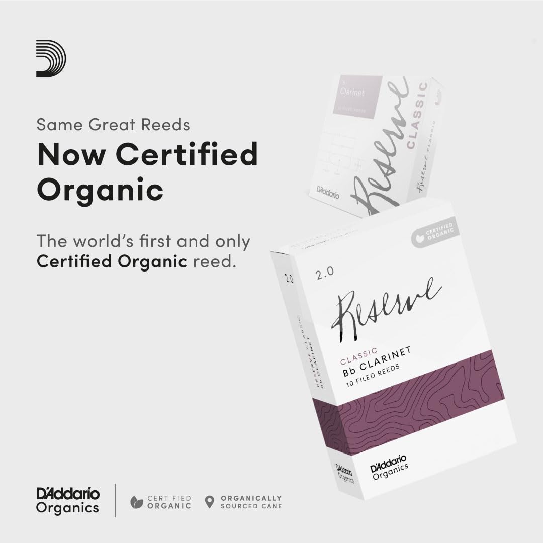 D’Addario Reserve Classic B Clarinet Reeds, Strength 3.5 (10-Pack) – Thick Blank Reed Offers a Rich, Warm Tone, Exceptional Performance and Consistency – Ideal for Advanced Students or Professionals