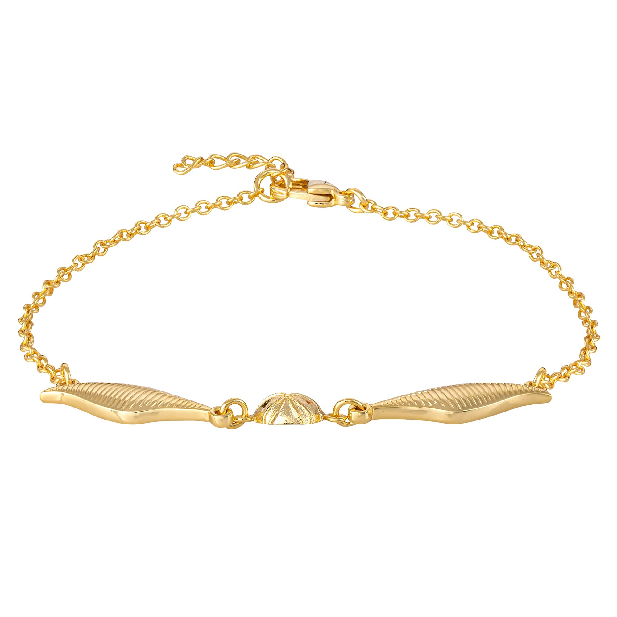Harry Potter Golden Snitch Quidditch Bracelet, Flash Plated, 7" + 1" Extender