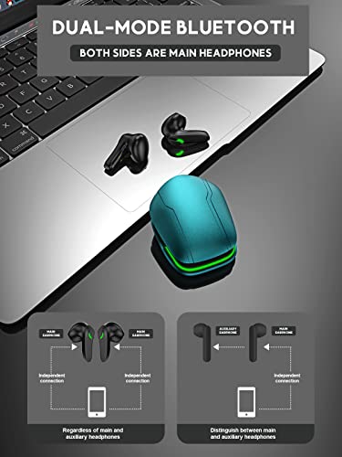 ZBC Wireless Earbuds Bluetooth Headphones Environmental Noise Cancellation Ear Buds 4-Mic Clear Calls 30H Playtime Deep Bass IPX6 Waterproof Sports Earphones & in-Ear Headsets for iPhone Android