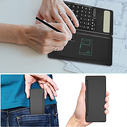 MATOLO Scientific Calculators for Students, 10-Digit LCD Screen, Solar & Battery Dual Power, 4 Function Calculator Small with Notepad for Office, Middle, High School & College, Mini Pocket Size
