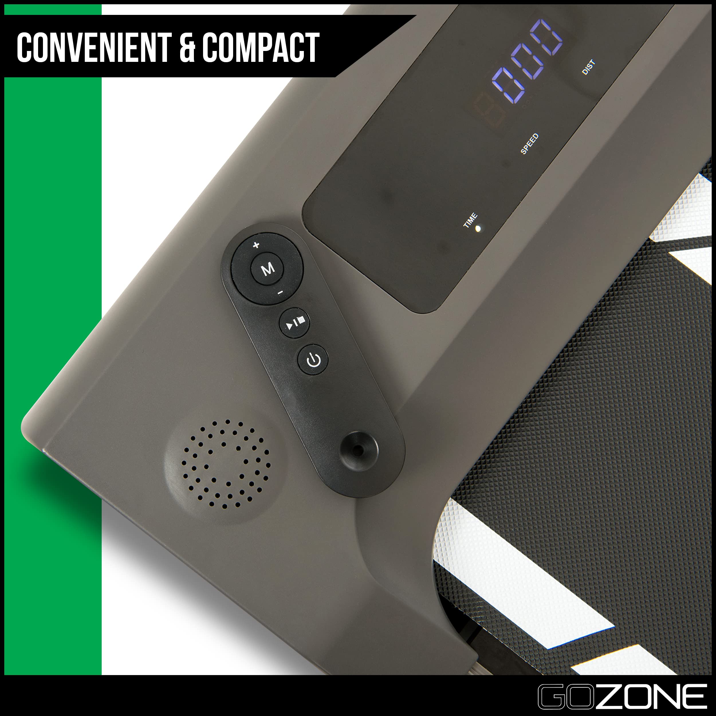 GoZone Under Desk Treadmill, Compact Walking Pad for Home and Office, Black/Grey